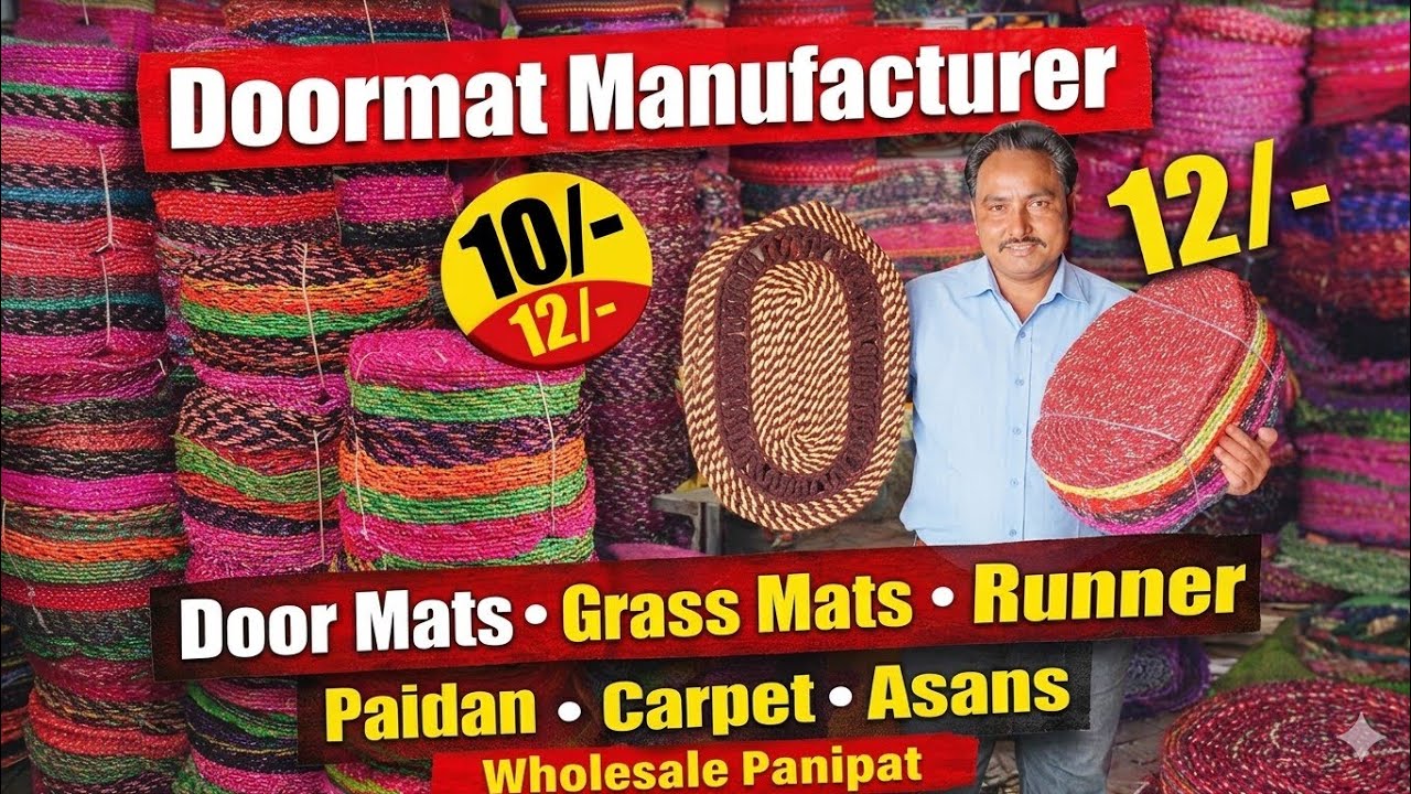 10/- Doormats, Grass Mats Factory Panipat 🔥 Ashans, Runner | Paydan ...