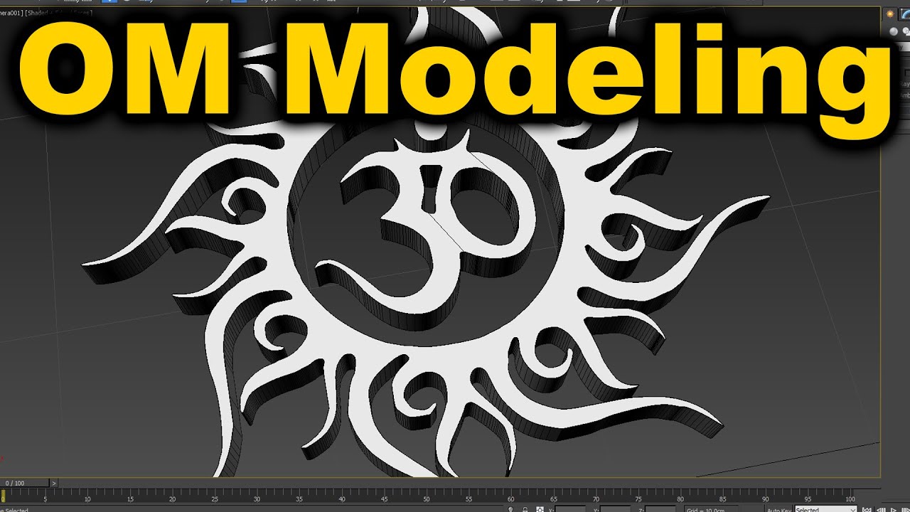 Om Modeling in 3dsmax easy tutorial Hindi - YouTube