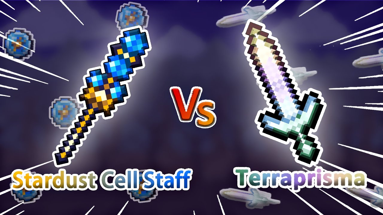 【Terraria 1.4】- Terraprisma Vs Stardust Cell Staff (Normal Mode & God ...