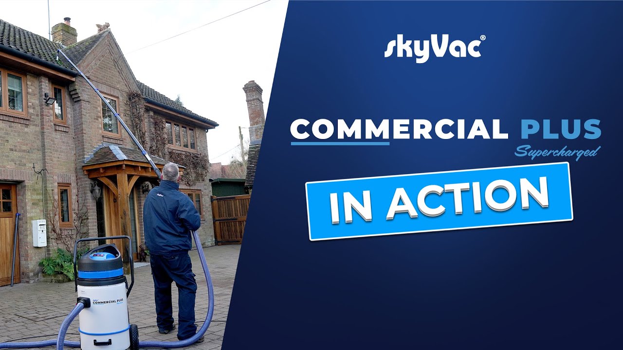 skyVac® Commercial Plus Gutter Cleaning Vacuum - YouTube