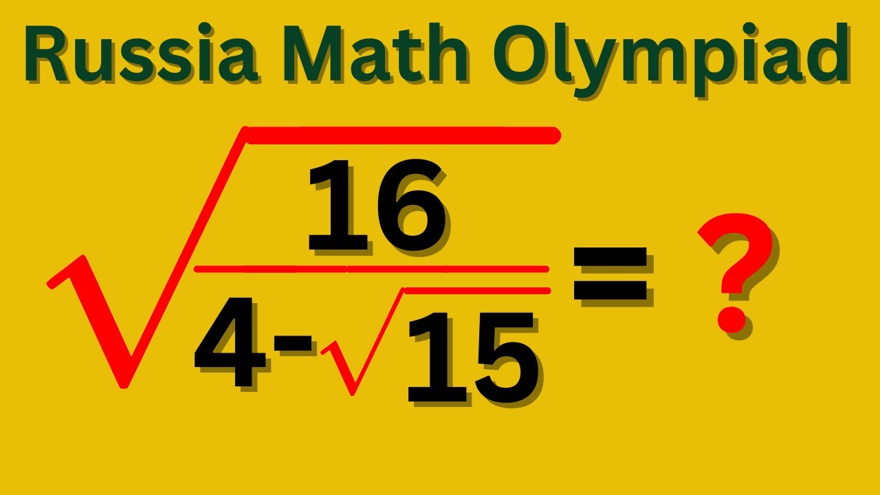 Russia Math Olympiad: Square Root Algebra Problem Explained | Step-by-Step Solution - YouTube