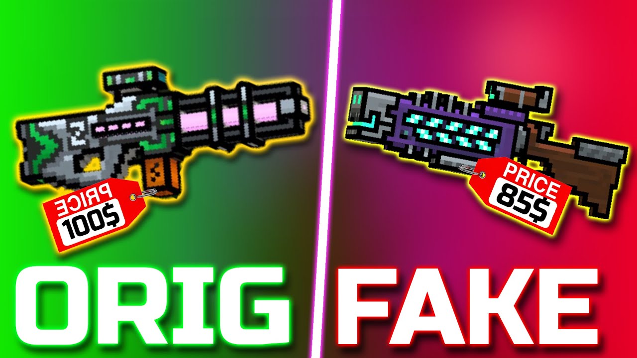 ORIGINAL [VS] FAKE - Pixel Gun 3D - PROTOTYPE [vs] DEADMANS RIFLE - YouTube