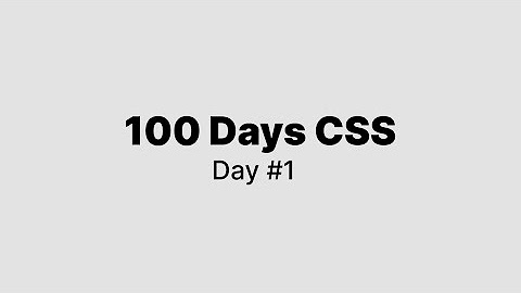100 Days CSS Challenge - YouTube