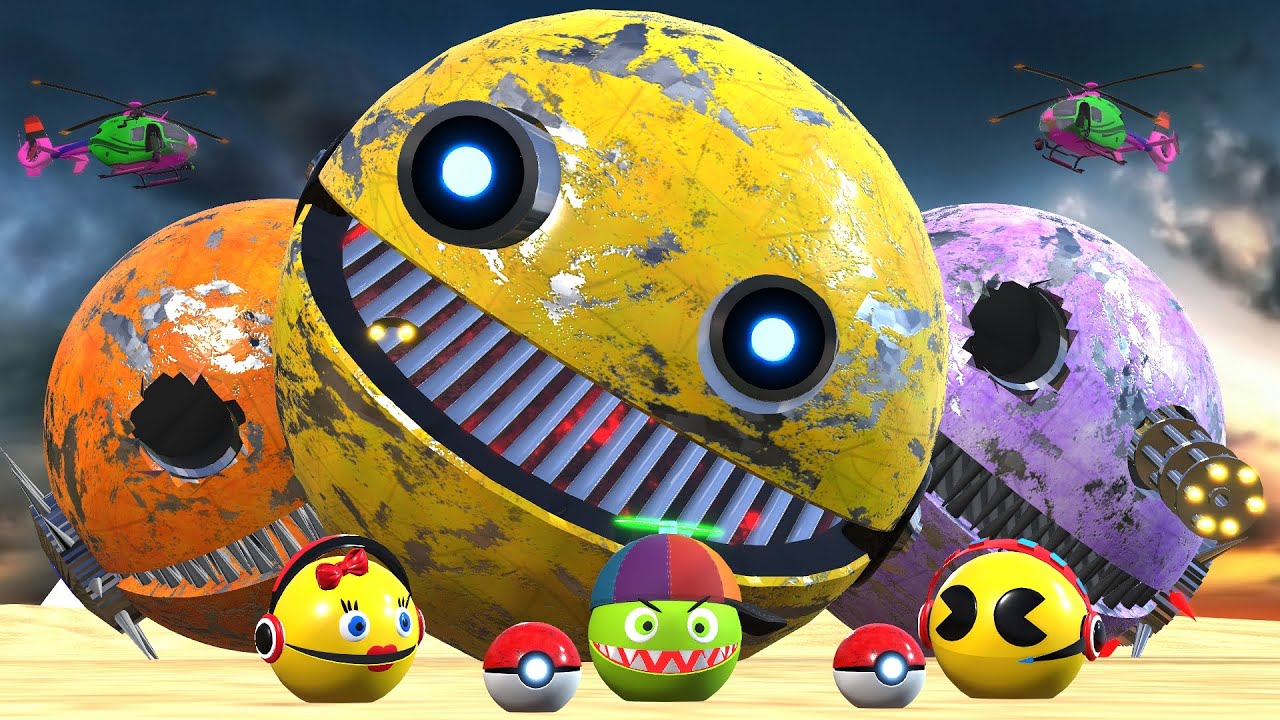 ROBOT PACMAN VS MONSTER PACMAN - YouTube
