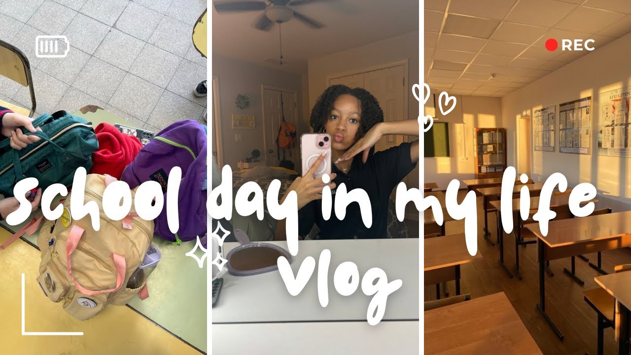 SCHOOL DAY IN MY LIFE 📓💻||first time vlogging at school - YouTube