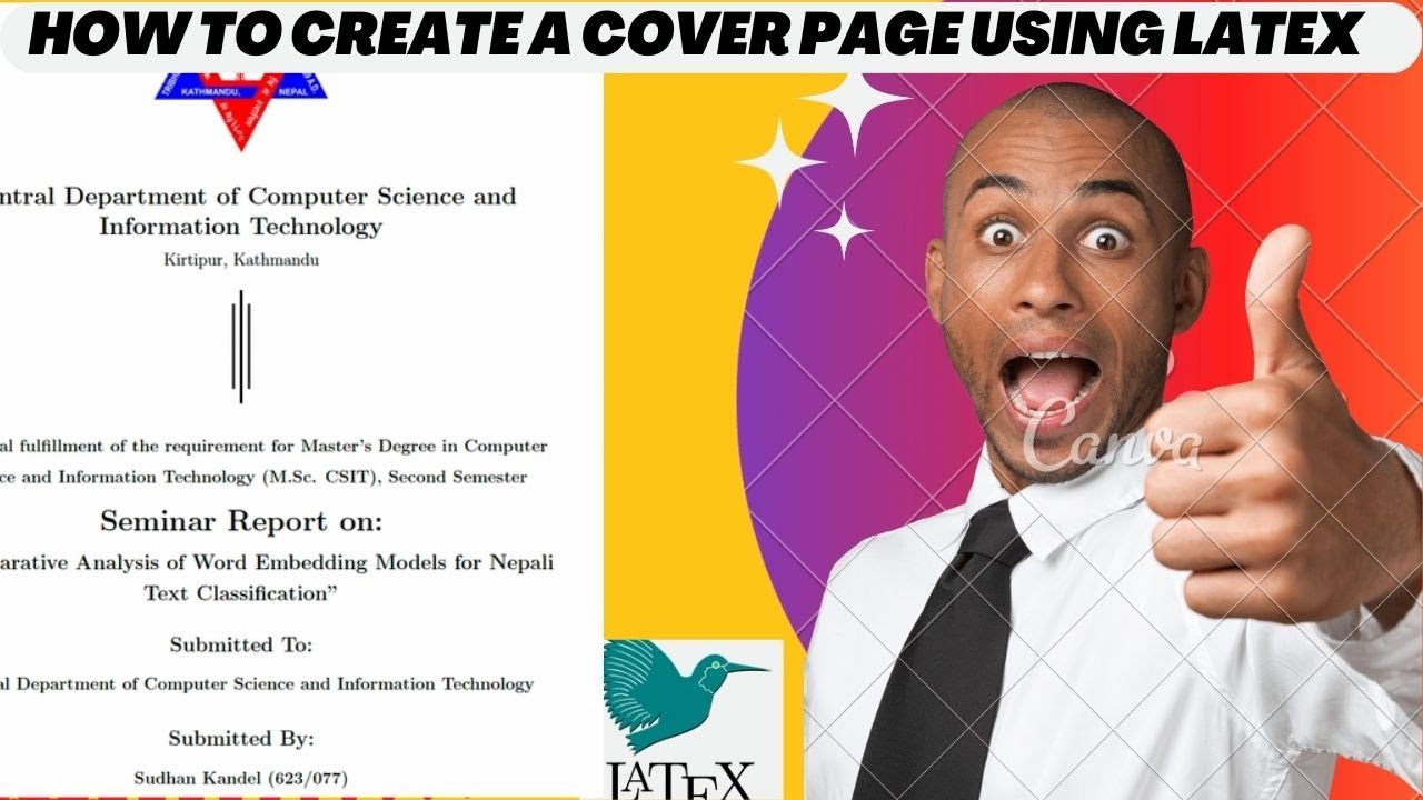 How to design TU Seminar, Literature review and Thesis cover page using ...