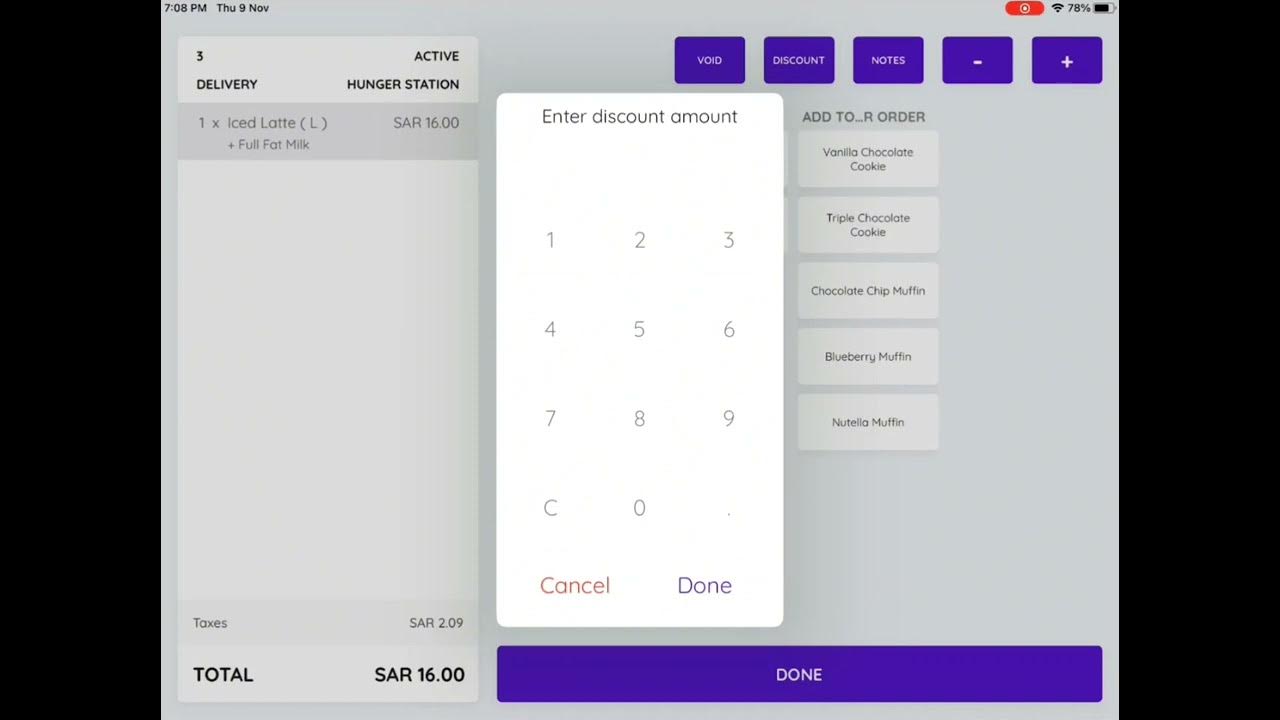 how to Punch an order of foodics in a cashier POS - YouTube