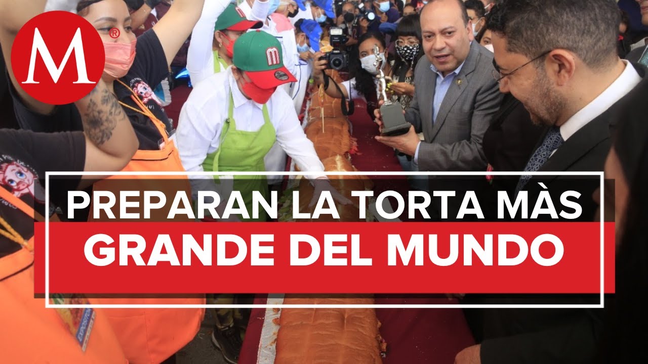 ¡74 metros! Rompen récord de la torta más grande del mundo en feria de ...