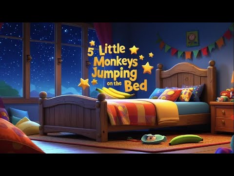 5 Little Monkeys Jumping on the Bed 🐵 | Classic Bedtime Nursery Rhyme ...
