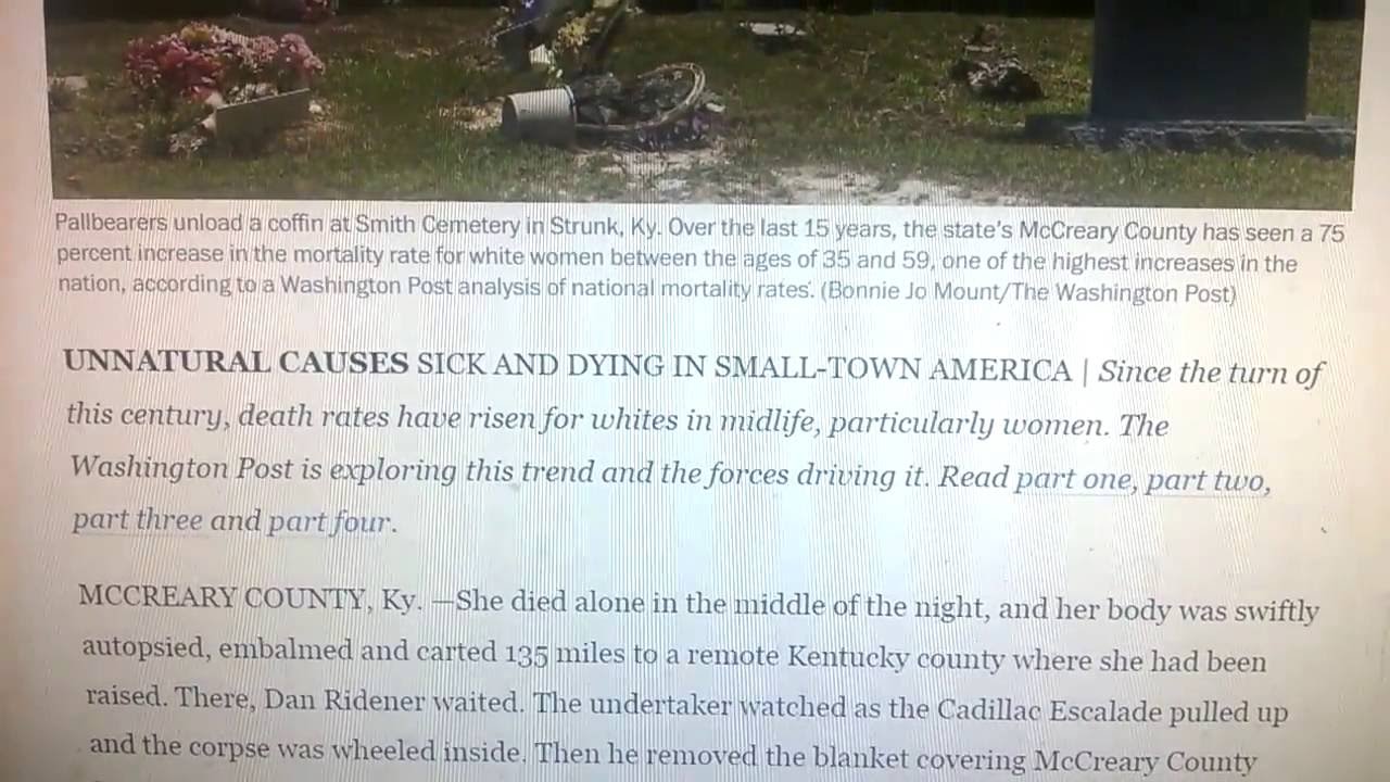 STRUNK ( SE ) McCreary County KENTUCKY . ( National .. WASHINGTON POST ...