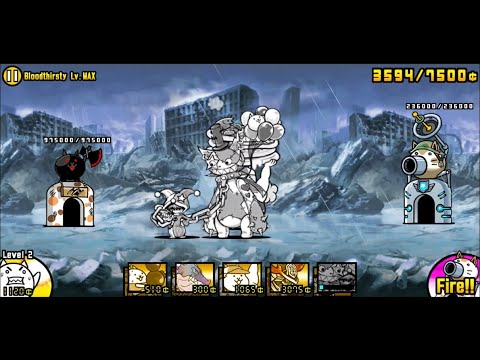 The Battle Cats - Warlock and Pierre one-shot Killer Axe Cat Base - YouTube