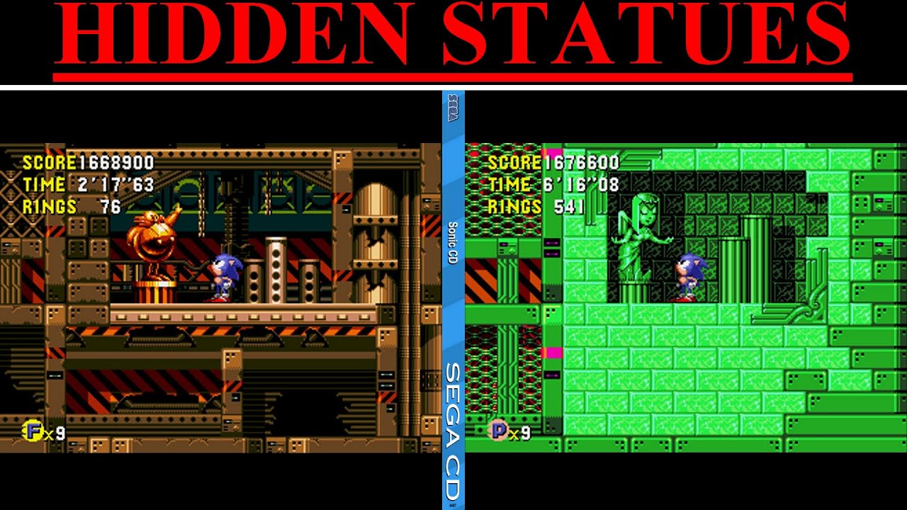 Sonic CD [USA] (Sega CD) - (Hidden Dr. Eggman & Angel Statue in Wacky ...