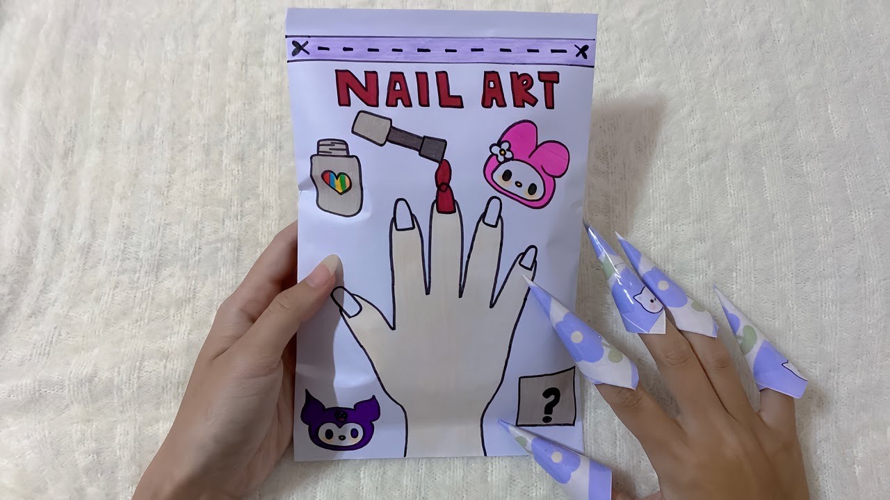 [🐰paperdiy🐰] Blind bag ROBLOX NAIL ART |.블라인드백 roblox 네일아트 |. Paper ...