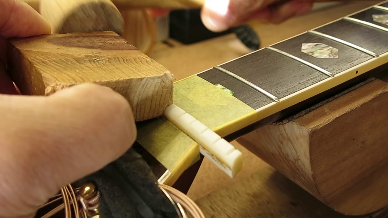 Nut remove on Martin D-45 - YouTube