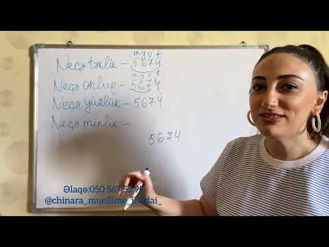 Ədəddə neçə təklik, neçə onluq, neçə yüzlük var???