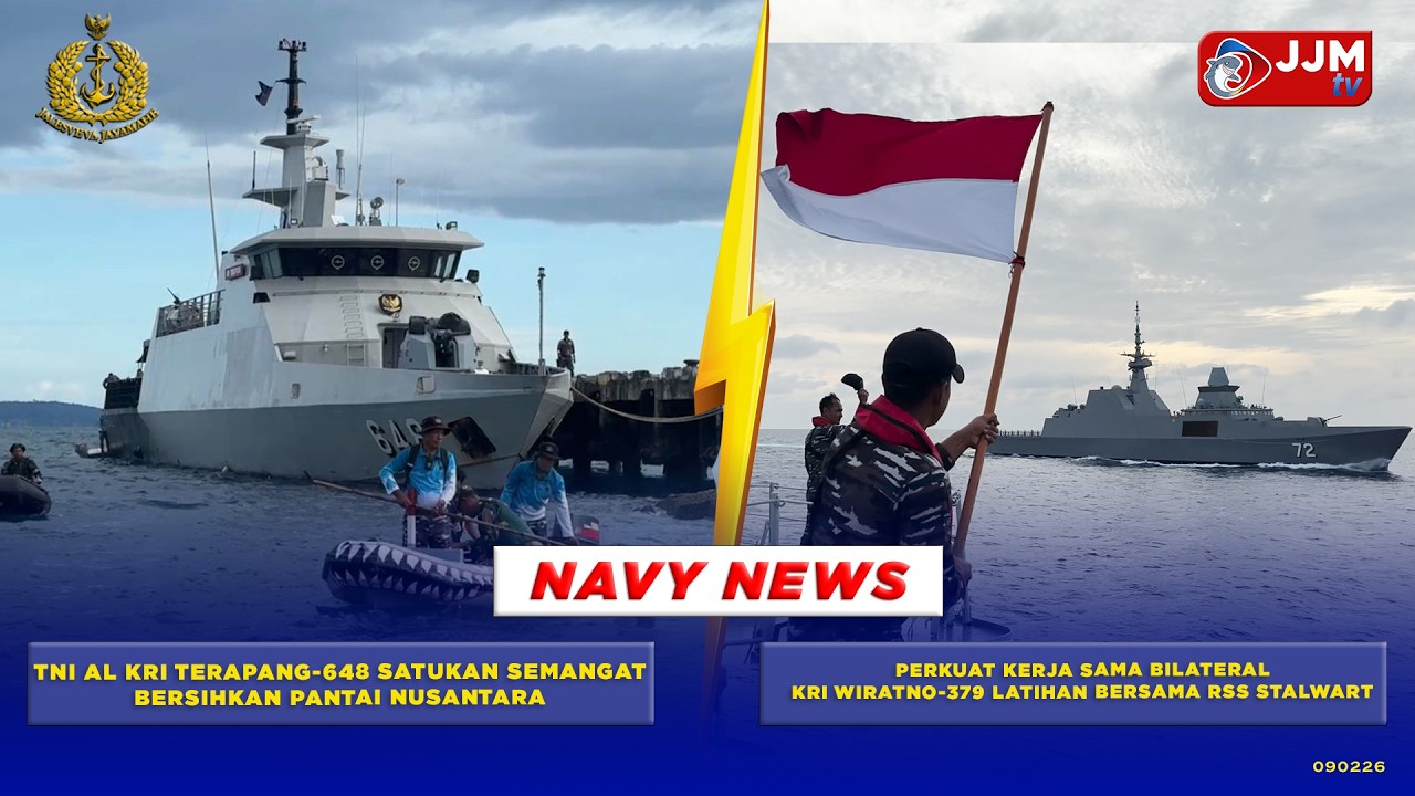 NAVY NEWS - TNI AL KRI TERAPANG-648 BERSIHKAN PANTAI & KRI WIRATNO-379 ...