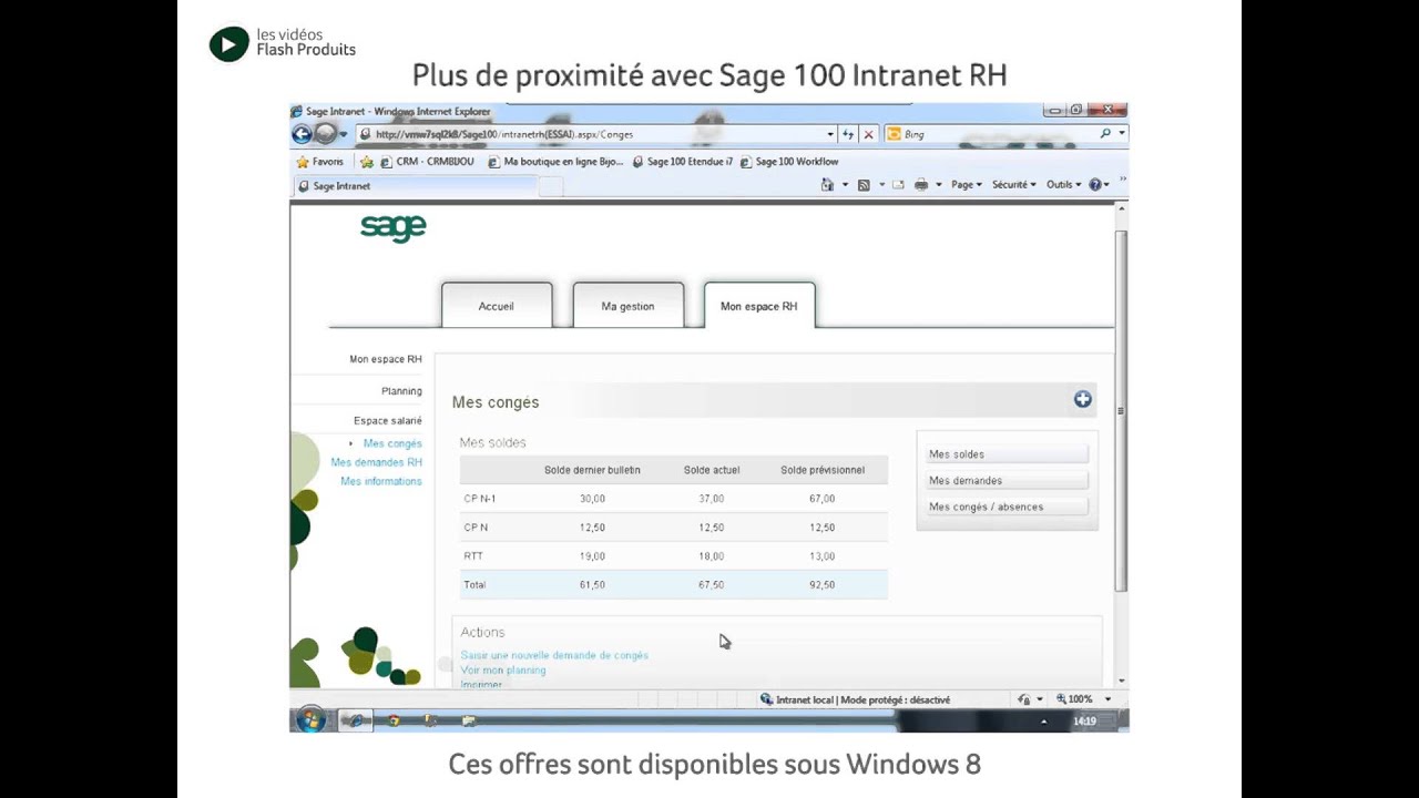 Plus de proximité avec Sage 100 Intranet RH - YouTube