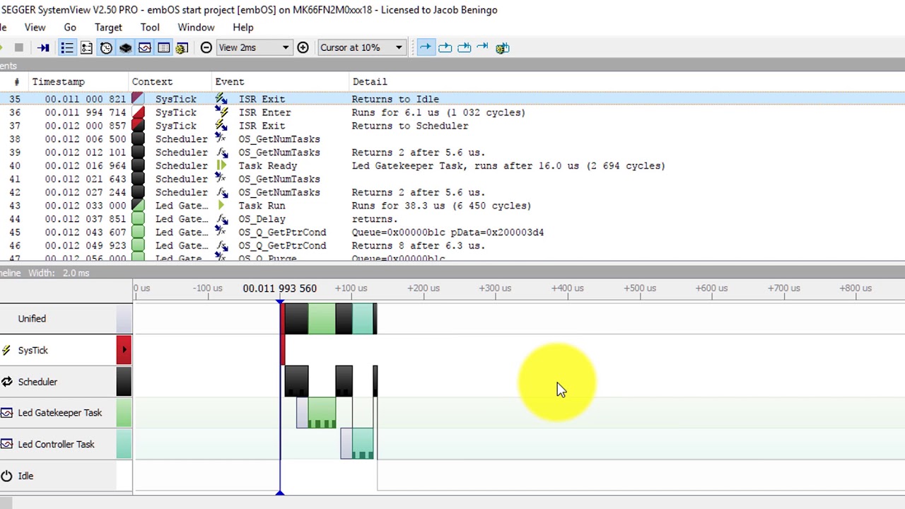 Tracing An Rtos Application Using Systemview Youtube
