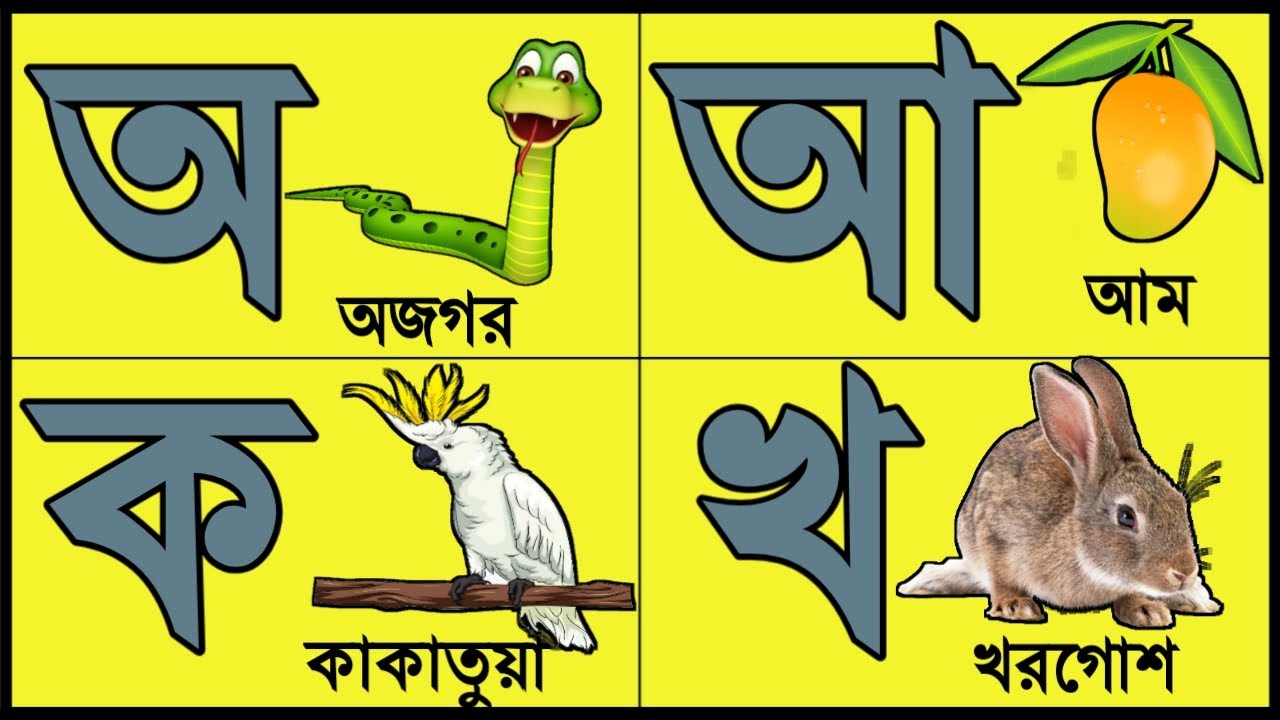 Bangla barnamala | Learn Bengali Alphabets | Sarabarna and Banjanbarna ...