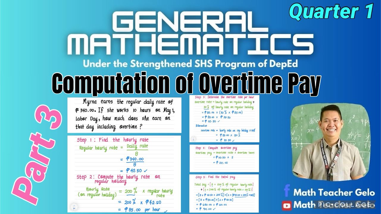 Grade 11-General Mathematics | COMPUTATION OF OVERTIME PAY | Part 3 ...