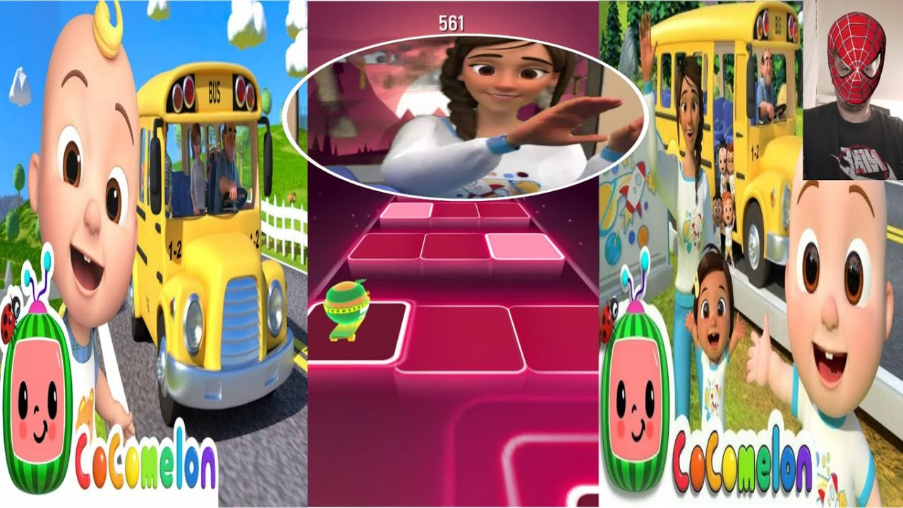 Cocomelon Wheels on the Bus Tiles Hop endless mode MK Puzzle - YouTube
