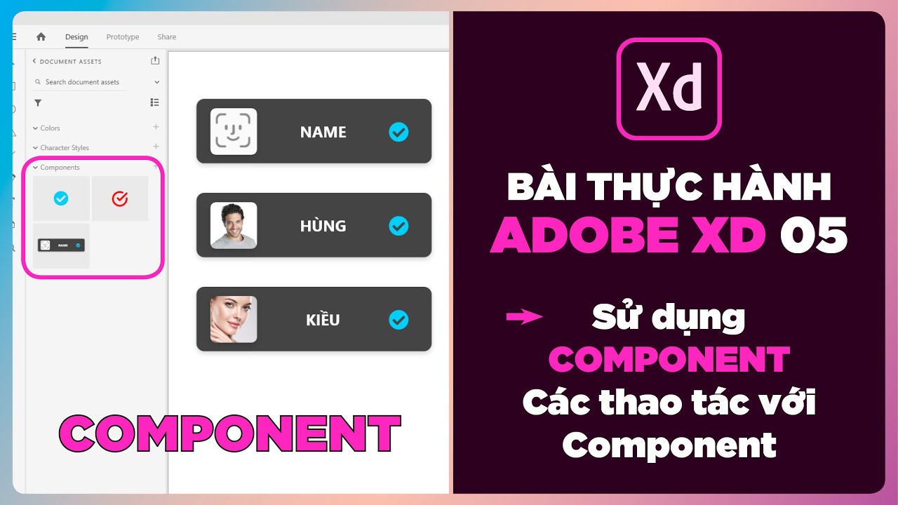 Components trong Adobe XD | Component Main và Component Instance - YouTube