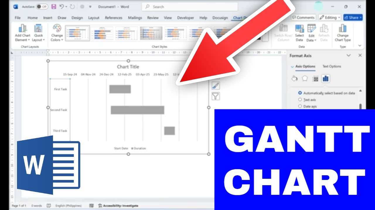 How to Make a GANTT CHART in Microsoft Word - YouTube