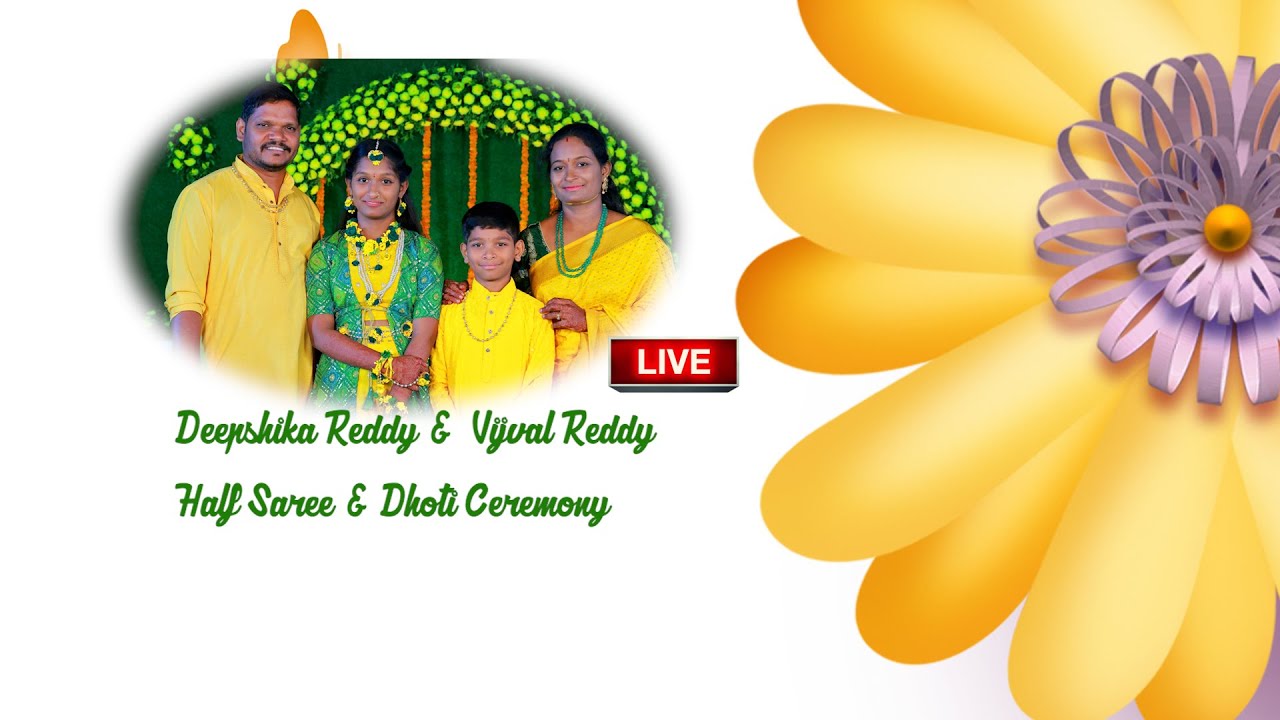 Deepshika Reddy & Vijval Reddy Half Saree & Dhoti Ceremony - YouTube