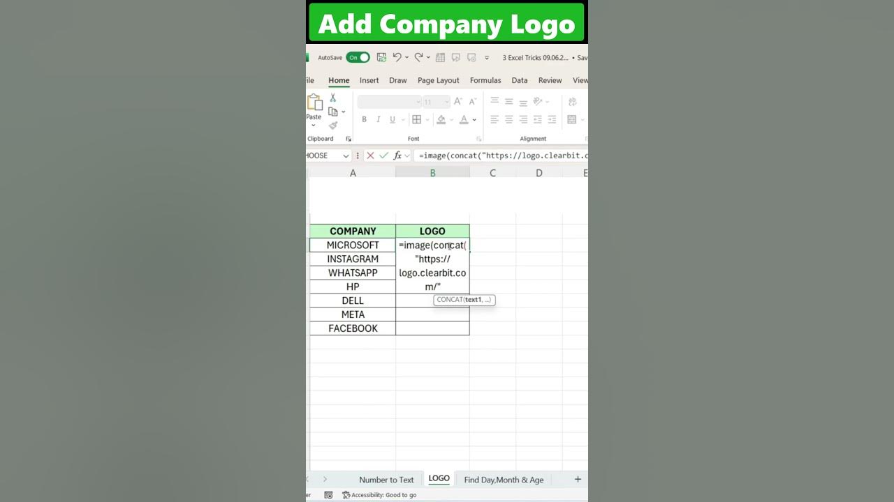 Add any COMPANY LOGO to Excel in SECONDS! - YouTube