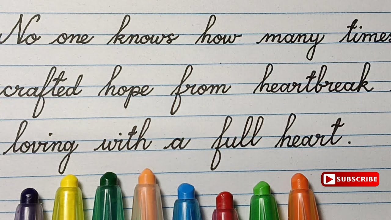 Cursive Writing | Cursive Handwriting Practice | Self Reminder - YouTube