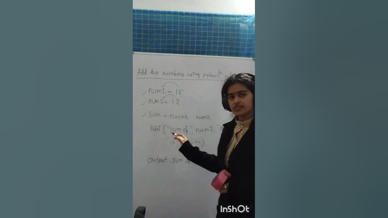 Addition of two numbers in python using addition operator - YouTube