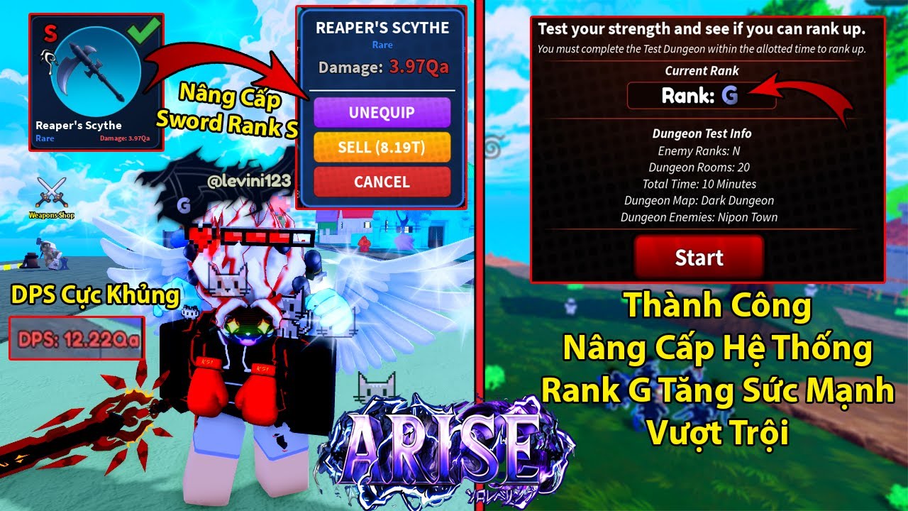 Arise Crossover |Tôi Ghép Sword Rank S Và Nâng Cấp Hệ Thống Lên Rank G ...