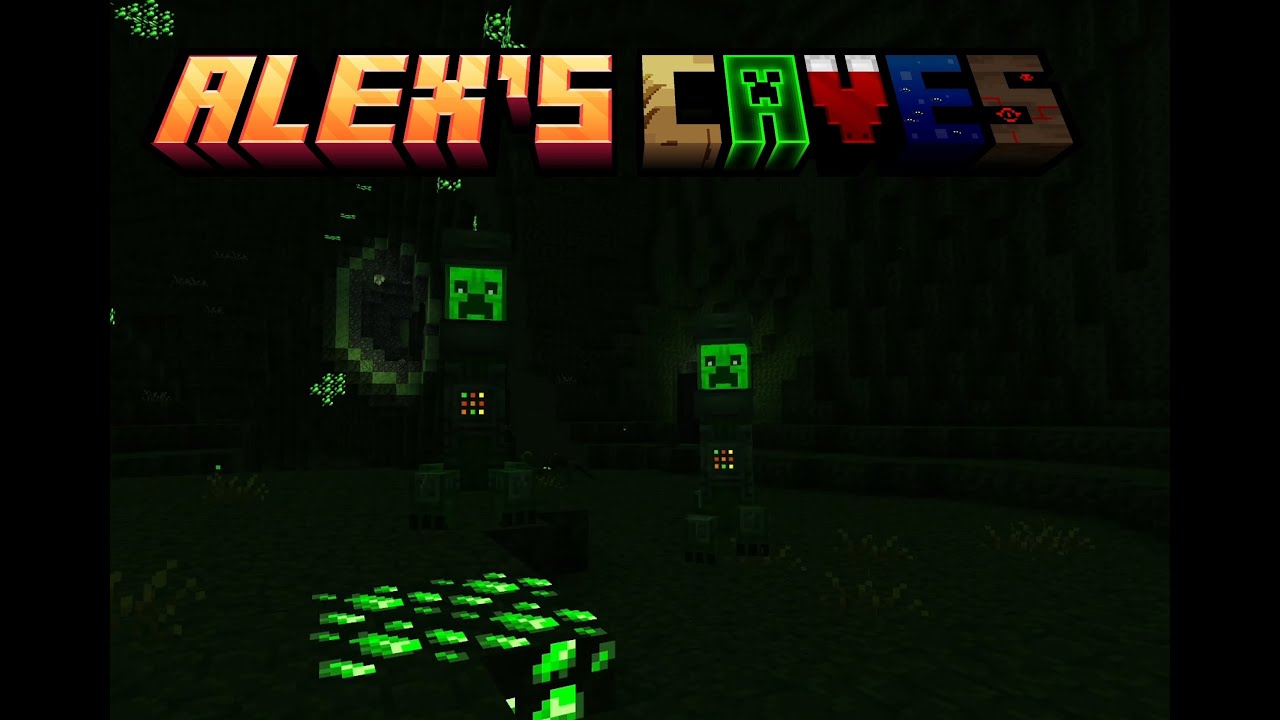 ALL EASTER EGGS in Alex's Caves for Minecraft - YouTube