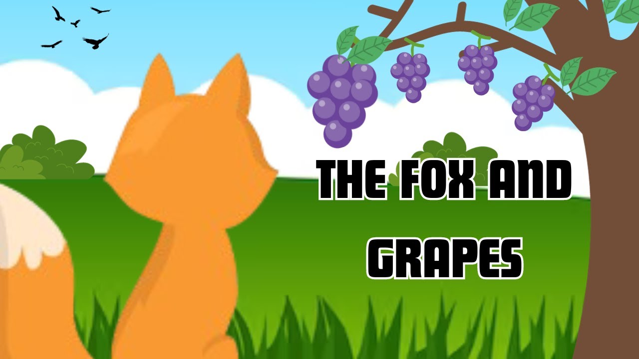 THE STORY OF FOX AND GRAPES/MORAL STORIES/ENGLISH STORIES FOR KIS ...