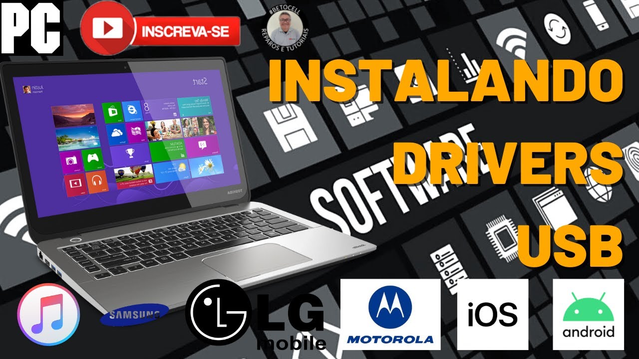 Como Instalar DRIVERS do Android ou IOS no PC - Qualquer Android IOS ...