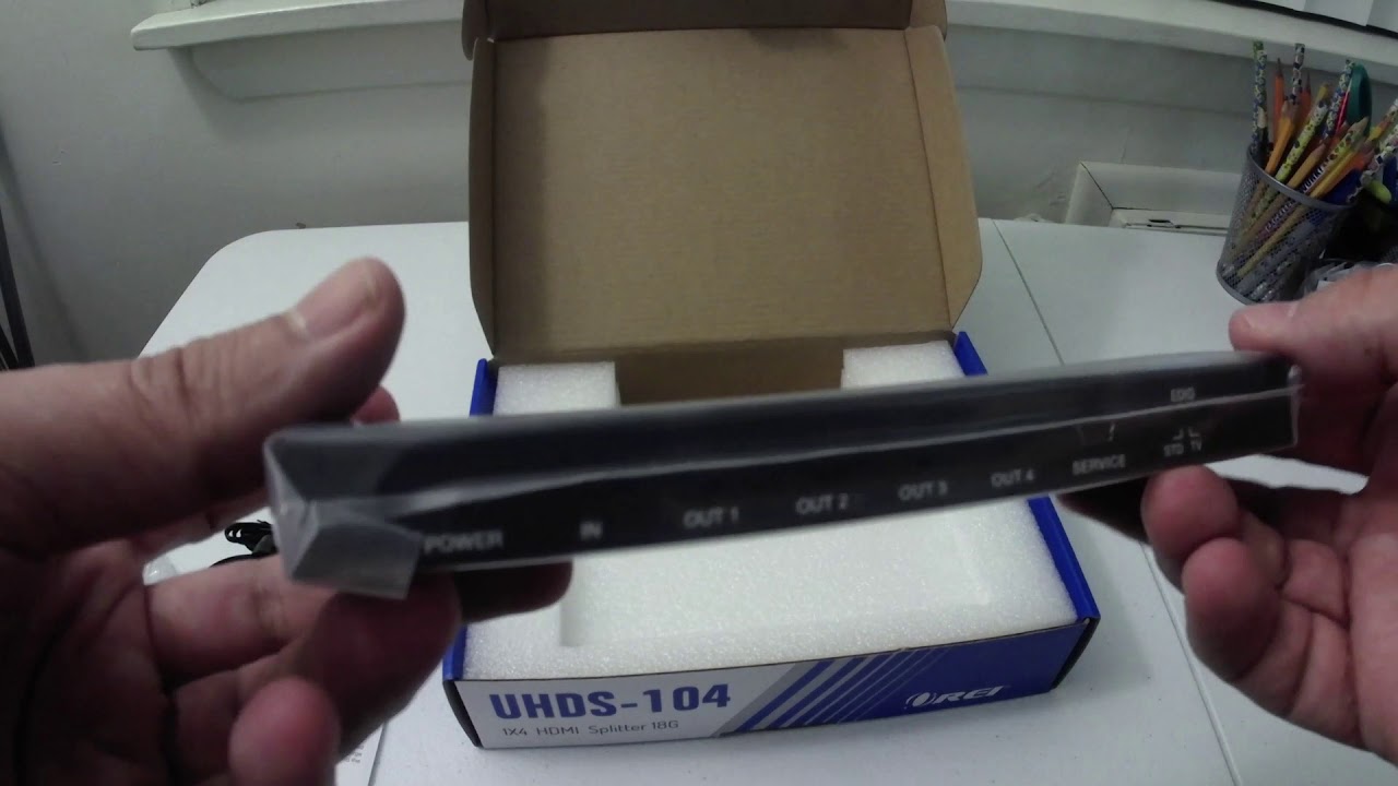 Unpack OREI 1x4 4k HDMI Splitter 18G UHDS 104 - YouTube
