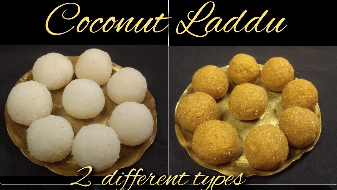 Coconut Laddu 2 different types | নারকেল নাড়ু দুই ধরনের - YouTube