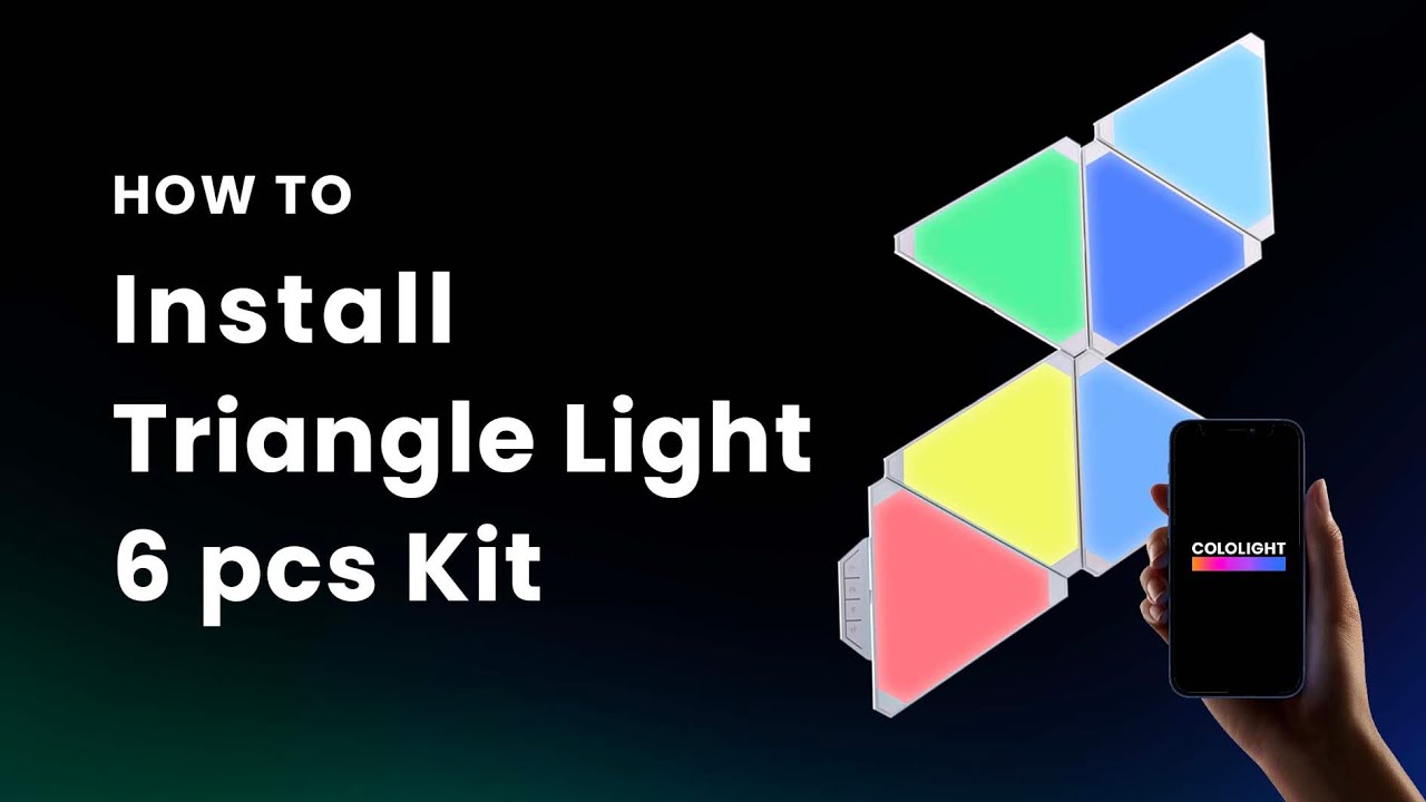 Installation Instruction | Cololight Triangle Lights 6 pcs kit - YouTube