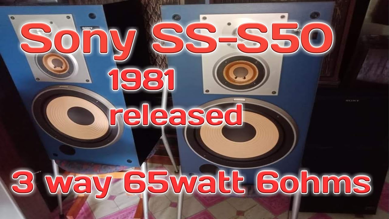Sony SS-S50 3 way Speaker System 65watts 6ohms 1981 - YouTube
