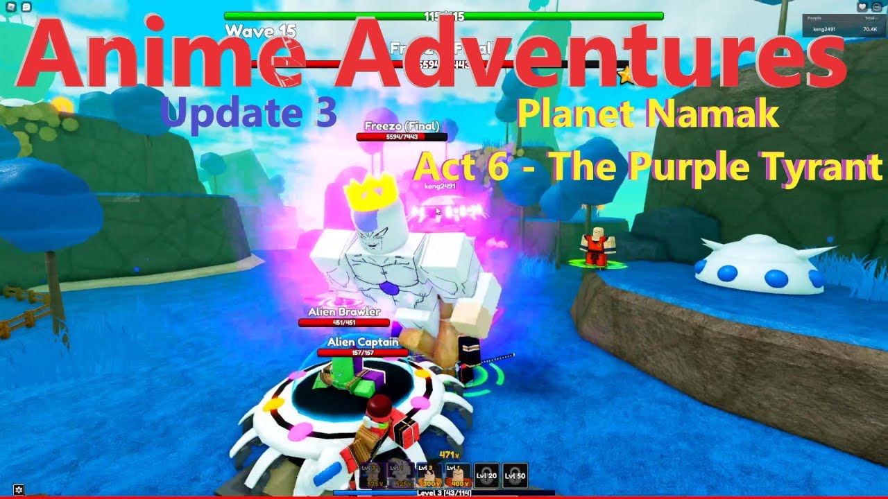 Anime Adventure Update 3 - Planet Namak Act 6 The Purple Tyrant - YouTube