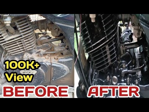 HOW TO CLEAN BIKE ENGINE AT HOME !! Bike engine clean - YouTube