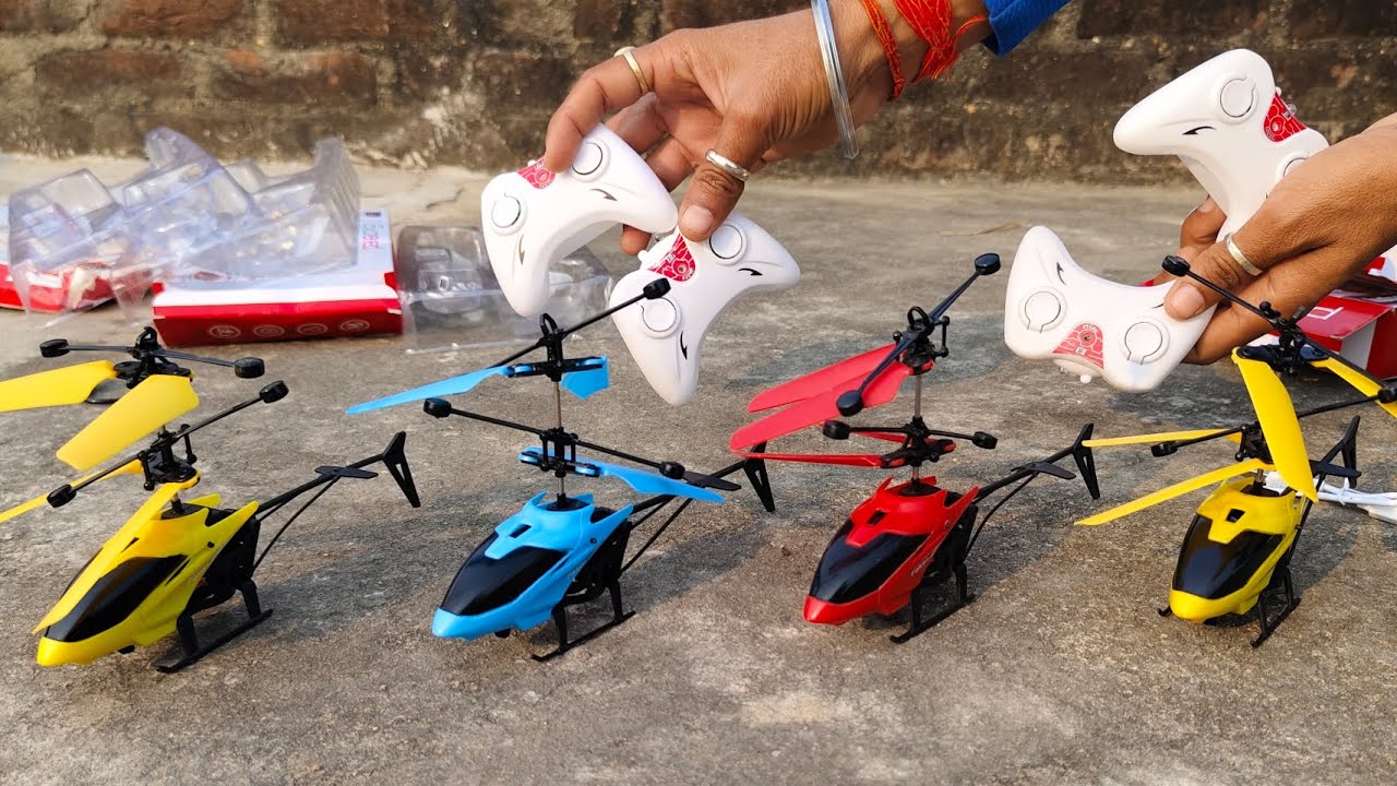yellow helicopter vs red helicopter and blue helicopter remote control ...