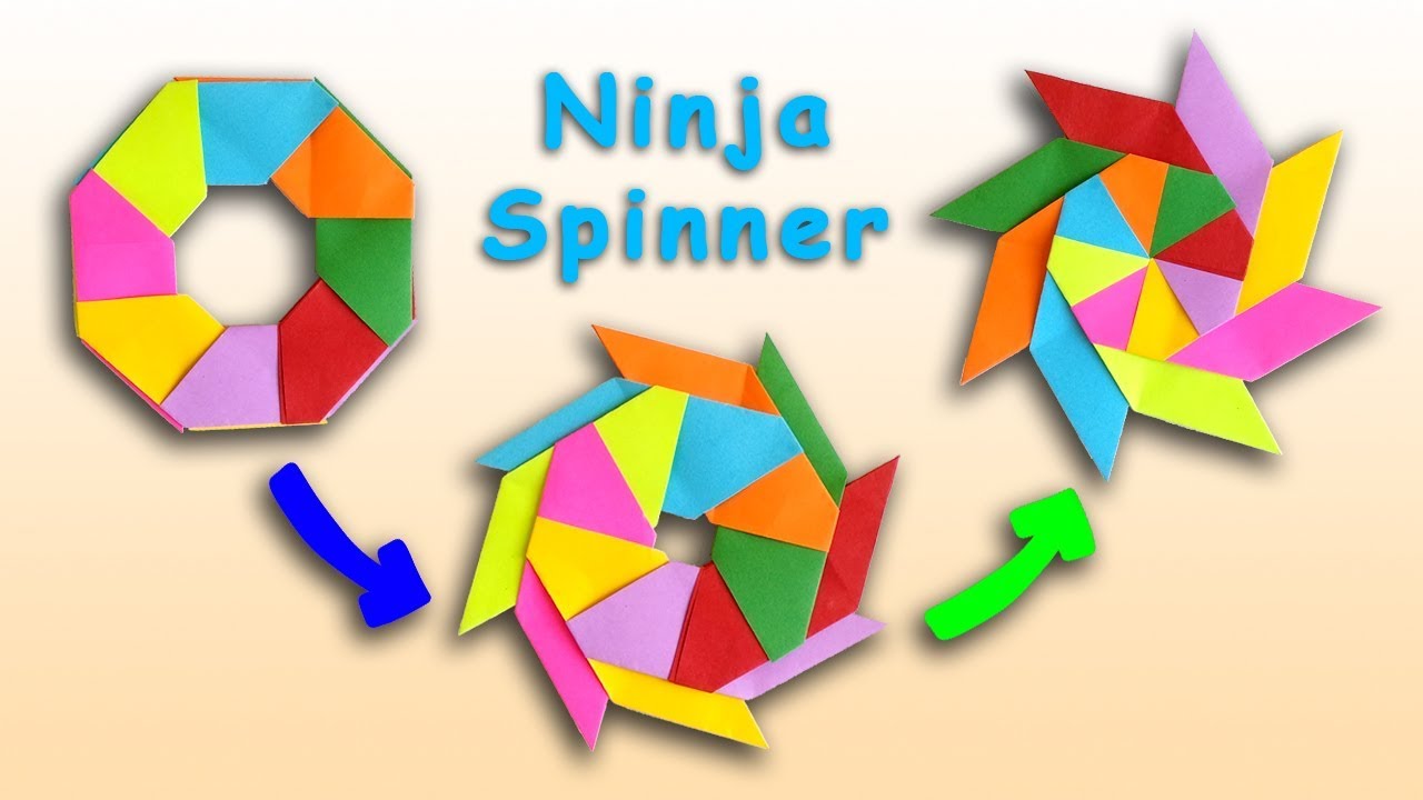 Ninja Star Fidget Spinner | How To Make A Paper Fidget Spinner | How To ...