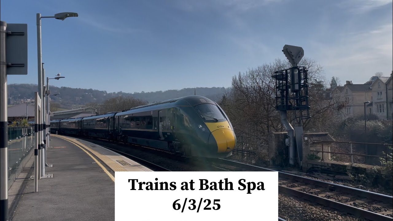 Trains at Bath Spa 6/3/25 - YouTube