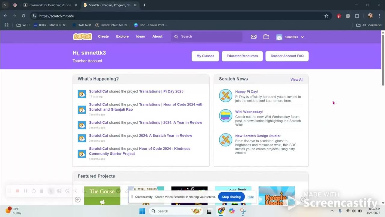 Navigating Scratch and Getting Started - YouTube