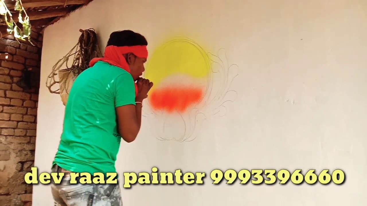 Wedding Painting mauth spre work.simple sadhi painting mauth spre se banana sekhe. Dev raaz ...