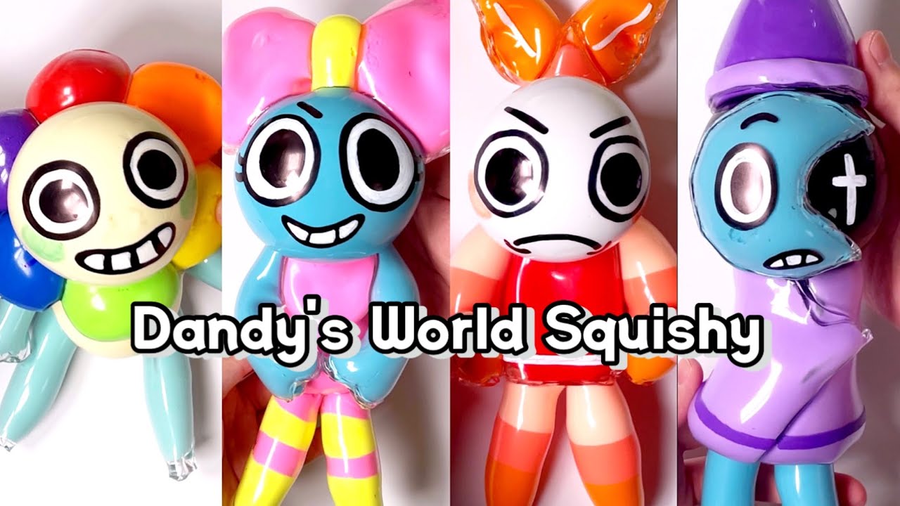 댄디의 세계🌈🌸🌙🦐🎀 말랑이 모아보기 Part1 - DIY Dandy's World Squishy with nano tape ...