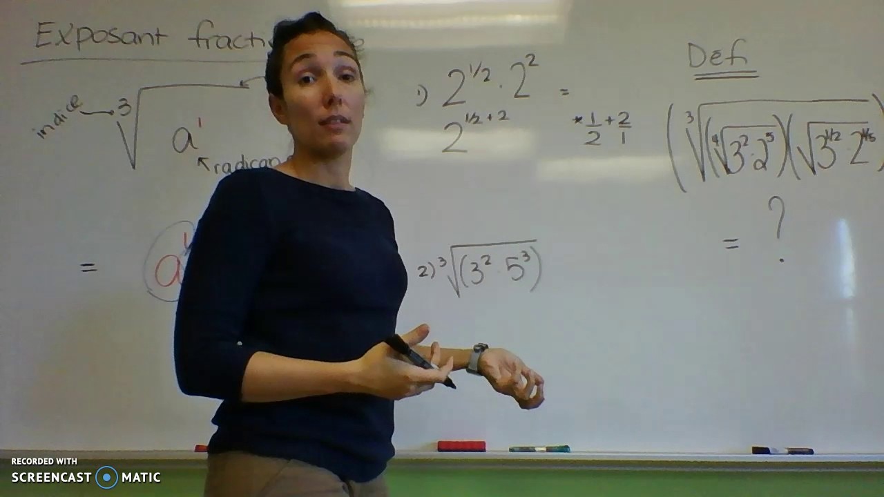 Exposant fractionnaire_SECONDAIRE 3 - YouTube