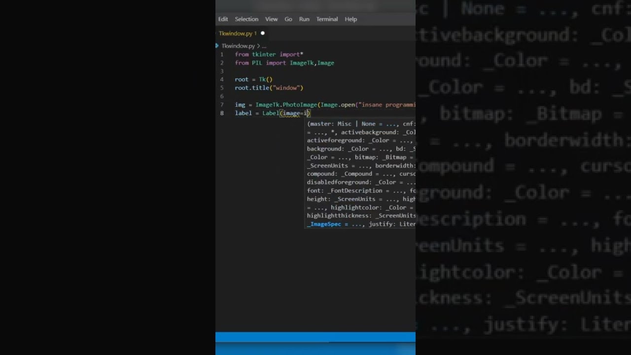 How To Use Image As A Background Image In Python Tkinter shorts How To Use Image As A Background Image In Python Tkinter shorts