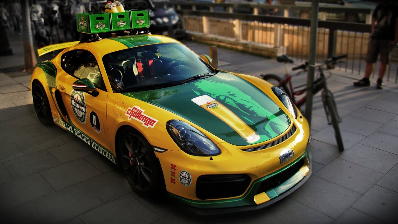 BEER TRANSPORTER Porsche Cayman GT4 !!! +Sound - YouTube